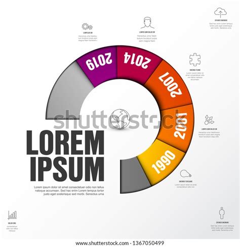 Vector Infographic Timeline Template Made Colorful Stock Vector Royalty Free