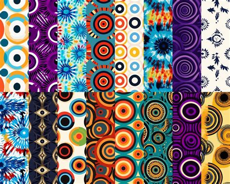 Bulls Eye Pattern Seamless Digital Papers Seamless Tile Patterns
