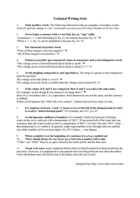 33 Good Technical Writing Examples Word And Pdf ᐅ Templatelab