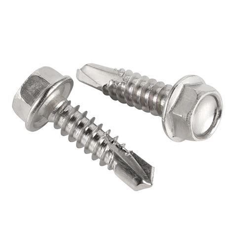 Mellewell 14 X 34 Hex Washer Head Self Drilling Screws