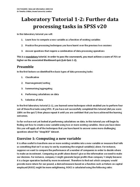 Lab1 2 Furtherdataprocessing Pdf