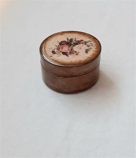 Small Round Box In Victorian Style Luxury Jewelry Box Small Vintage