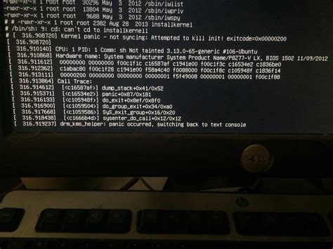 boot kernel panic after ubuntu 14 04 base upgrade via software