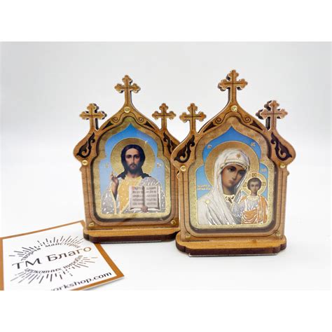 Іконка автомобільна деревяна на липучці 5х75 см