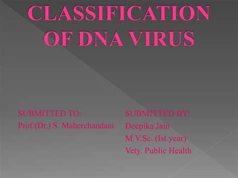 Classification Of Dna Virus Ppt Pptx