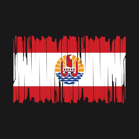 Vector De Pincel De Bandera De Polinesia Francesa 21484992 Vector En Vecteezy
