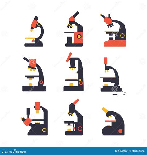 Microscope Icon On White Background Cartoon Vector