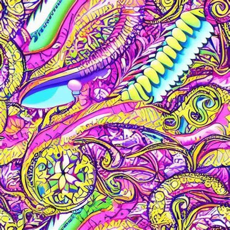 Download Colorful Psychedelic Flower Pattern Patterns Online Creative