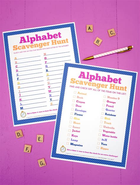 Printable Alphabet Scavenger Hunt Artofit