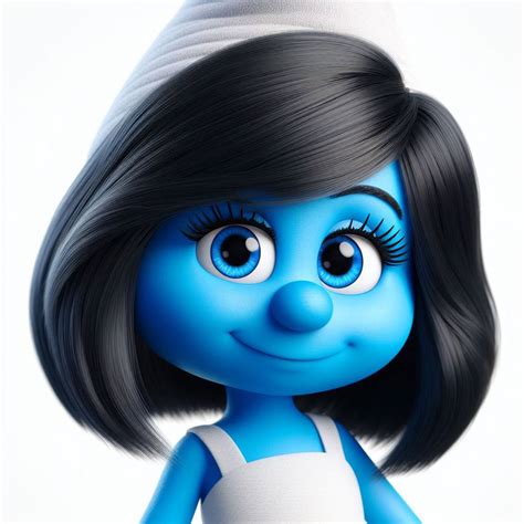 Original Smurfette Edit Black Shoulder Length Hai By 228174ma On