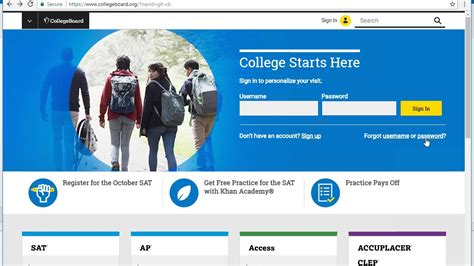 College Board Account Set Up Youtube
