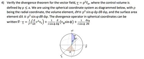 solved verify the divergence theorem for the vector field v pÌ‚ where