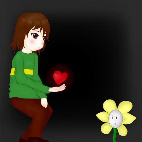 Chara And Flowey By Rkknd On Deviantart