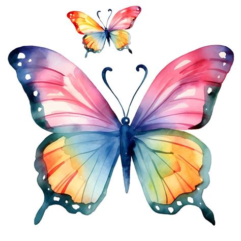 Premium Vector Watercolor Butterfly Clipart Set
