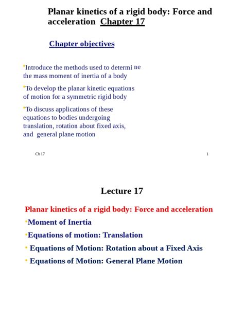 Lecture No 18 Pdf Friction Rotation Around A Fixed Axis