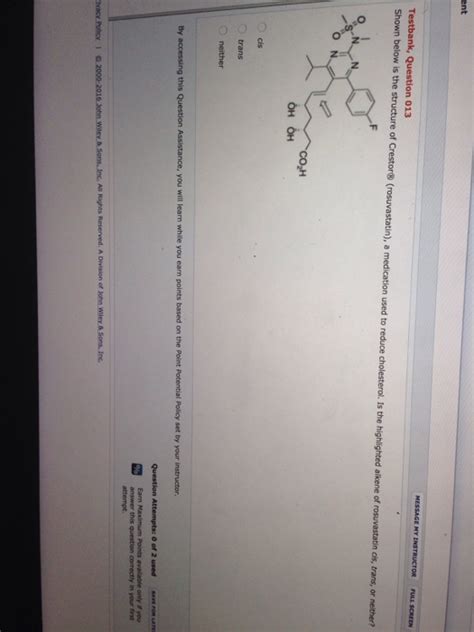 Solved Shown Below Is The Structure Of Crestor