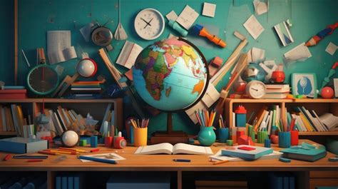 Premium Ai Image A Collage Of Schoolrelated Objects