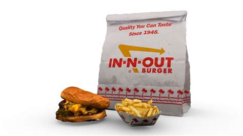 In N Out Burger Fries Meal Scan Buy Royalty Free 3d Model By Austin