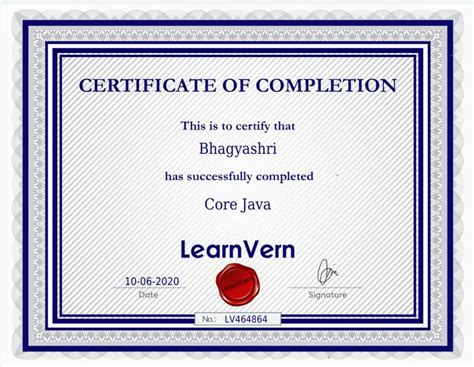 Bhagyashri Baba On Linkedin Certificate Of Completion In Core Java Programming