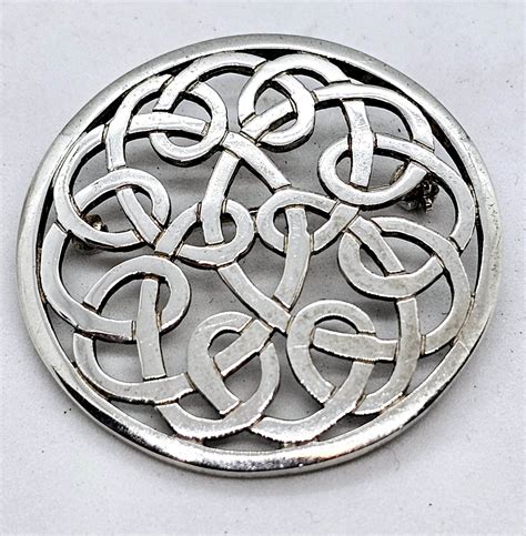 Celtic Knot Brooch Rustic Retro
