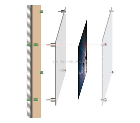 Wall Mounted Acrylic Photo Frames Plexiglass Poster Holder Floating