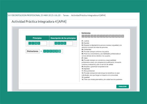 Actividad practica integradora api etica y deontologia Ética y Deontología Profesional Studocu