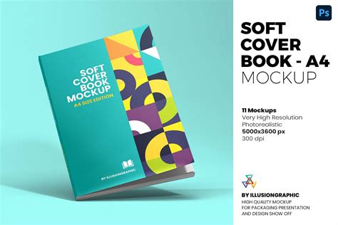 Soft Cover Book Mockup A4 Masterbundles