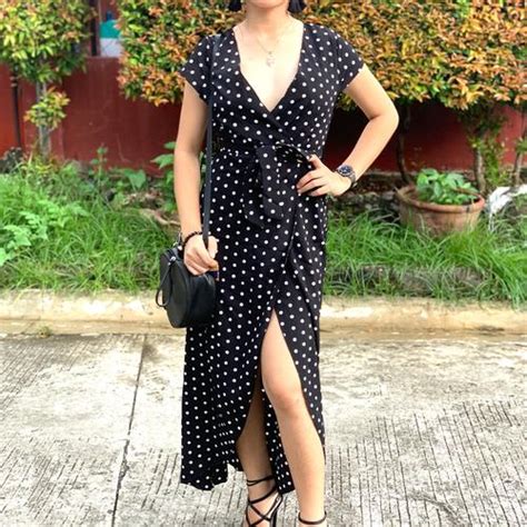Black And White Polka Dot Dress Maxi Beautiful