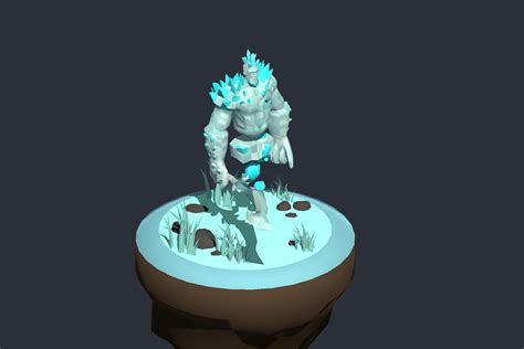 Medieval Fantasy Ice Elemental 3d 생물 Unity Asset Store