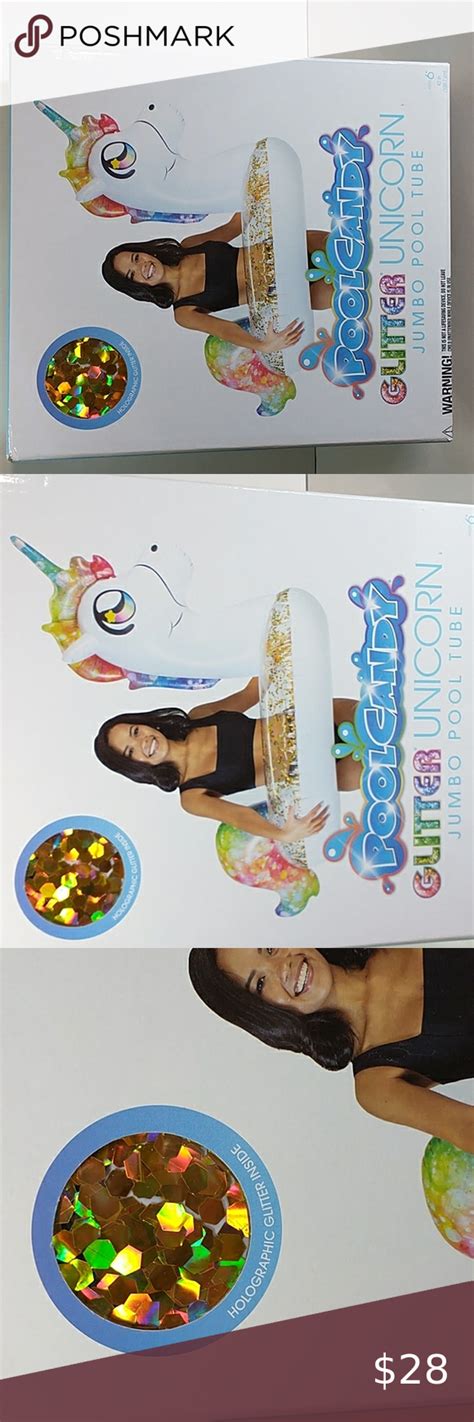 Poolcandy Glitter Unicorn Jumbo Pool Tube Pool Tube Unicorn Jumbo