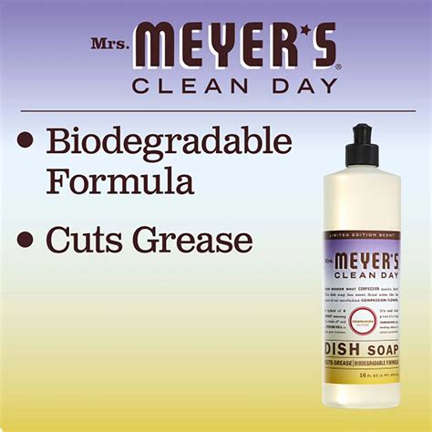 Mrs Meyers Clean Day Compassion Flower Scent Dish Soap Shop Dish