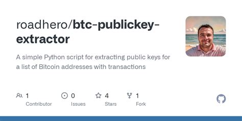 Github Roadherobtc Publickey Extractor A Simple Python Script For Extracting Public Keys For