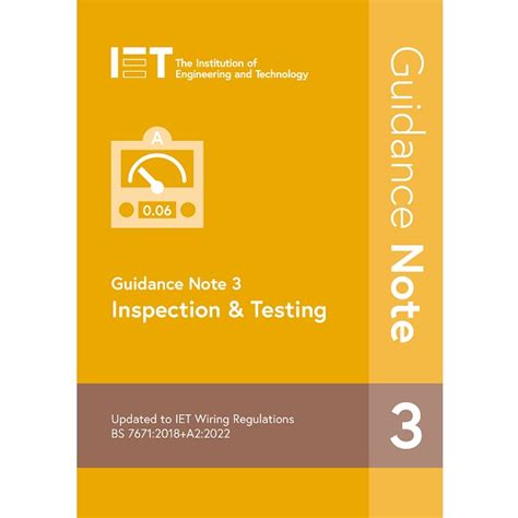 Guidance Note 3 Inspection And Testing 18th Edition Meters 2 U