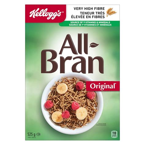 Cereal Original Kelloggs All Bran 525 G185 Oz Importado De Canadá