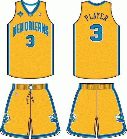 New Orleans Hornets Alternate Uniform Basketball Clothes Nba