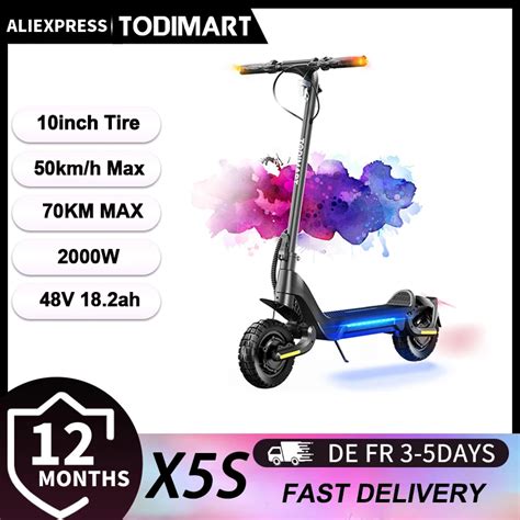 Todimart X5s Electric Scooter 2000w Dual Motor Max Speed 50 60kmh 70km