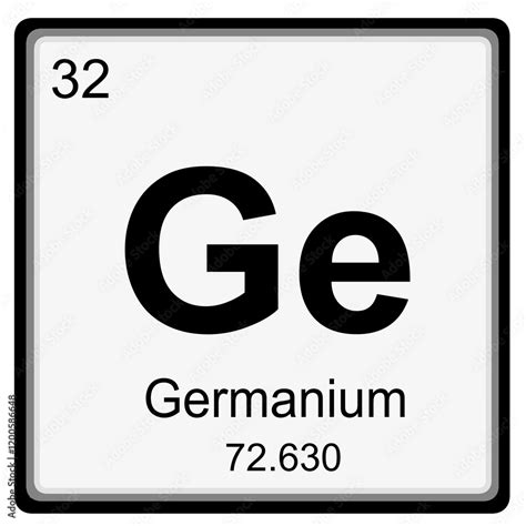 Periodic Table Of Element Germanium Stock Illustration Adobe Stock
