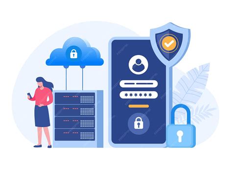 Premium Vector Database And Personal Data Security Cyber Data