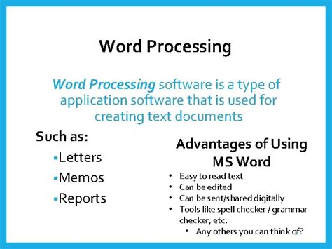 Computer Skills Applications Module 5 Word Processing Basics