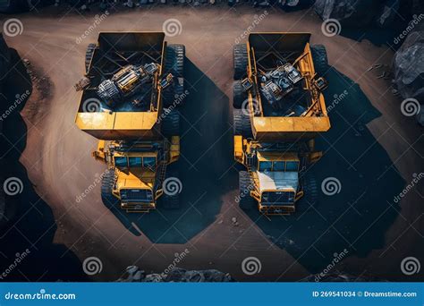 Open Pit Mine Extractive Industry For Coal Big Yellow Mining Truck