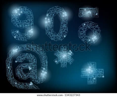 Vector Neuron Network Alphabeth Neuron Letters Stock Vector Royalty