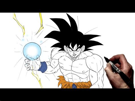Goku Spirit Bomb Drawing