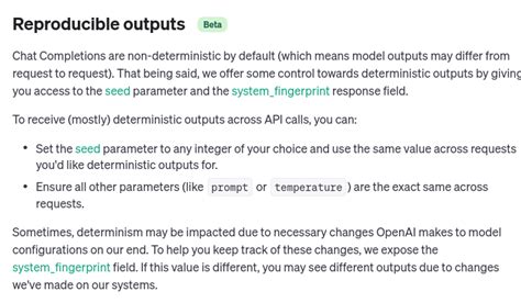 Openai Gpt 4 Api Reproducible Outputs