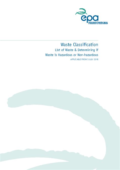 Epa Waste Classification Hazardous Waste Determination Guide 2018