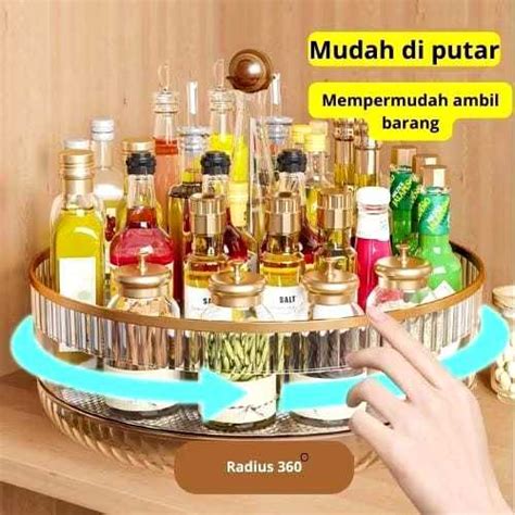 Rak Buah Snack Putar Rak Bumbu Putar Transparan C99 Kitchen Rack Organizerrak Serbaguna
