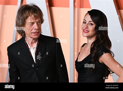 Los Angeles Usa March 2nd 2025 Mick Jagger And Melanie Hamrick Arriving At The Vanity Fair