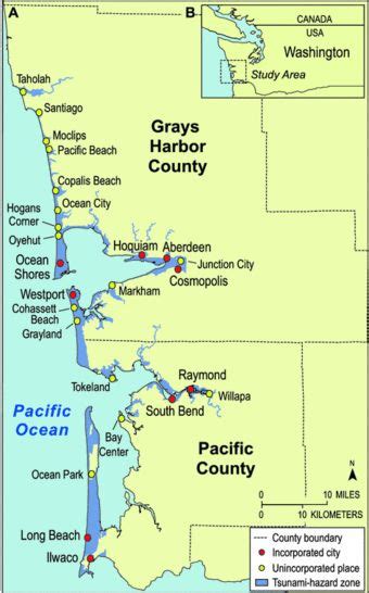 Washington Coast Map Pacific Coast Washington Coast Washington