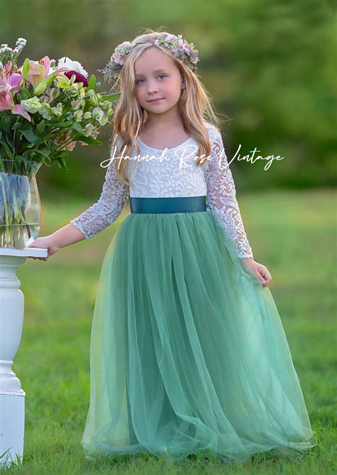 Sage Green Flower Girl Dress At Jose Cruse Blog
