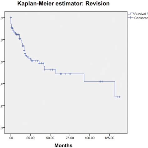 Kaplanmeier Estimator For Revision Free Survival Our Results Gave A Download Scientific