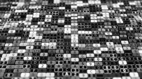 Multiple Cells With Information Animation Virtual Space With Information And Numeric Cells On